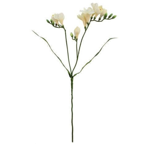 Artificial Freesia Flower Stem Cream | Fake Flowers