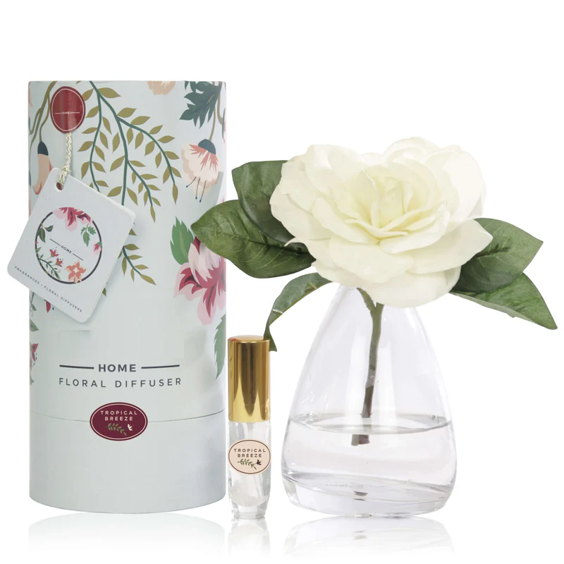 Scented Flower Diffuser - Silk Gardenia & Fragrance Set