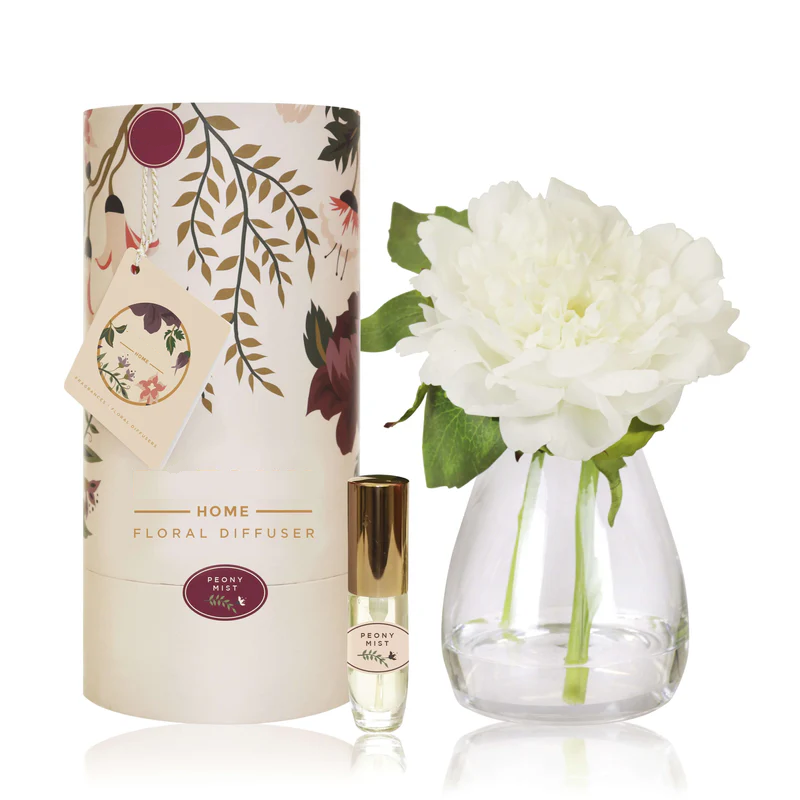 Scented Flower Diffuser - Silk White Peony & Fragrance Set